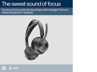 Poly Voyager Focus 2 UC Headset +USB-A to USB-C Cable + Poly Voyager Focus 2 UC Headset +USB-A to USB-C Cable +